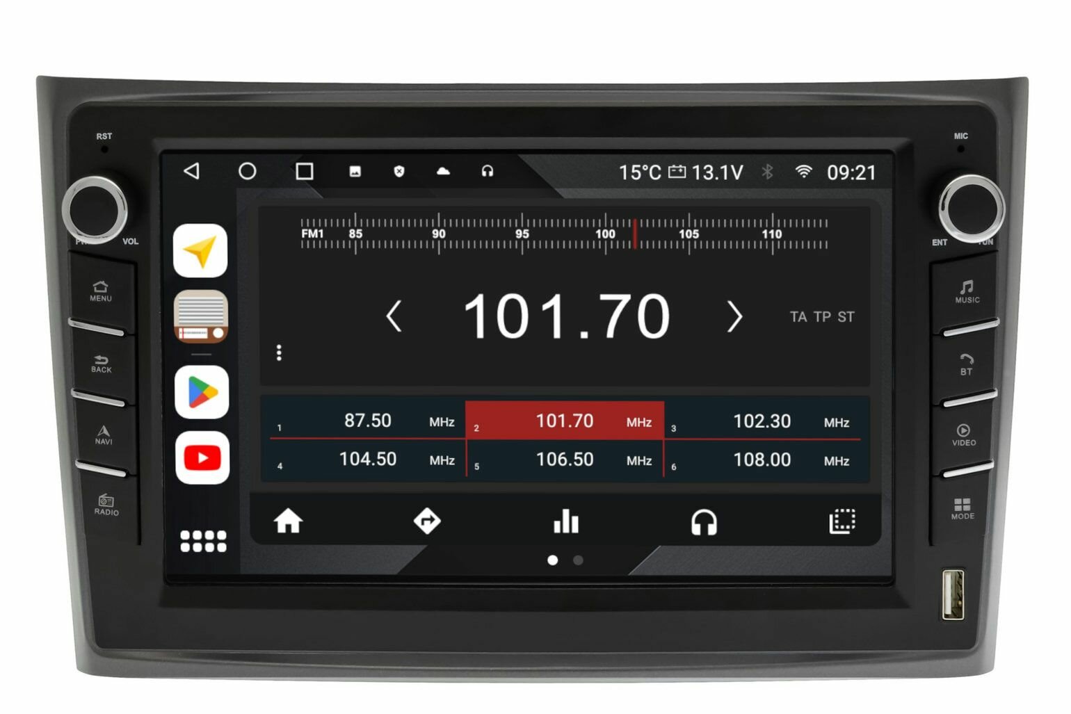 Магнитола Volvo XC90 2002 - 2014 взамен нижнего блока / 9 дюймов, 4/64GB, 8 ядер, DSP, 4G, Android 10 / Wide Media