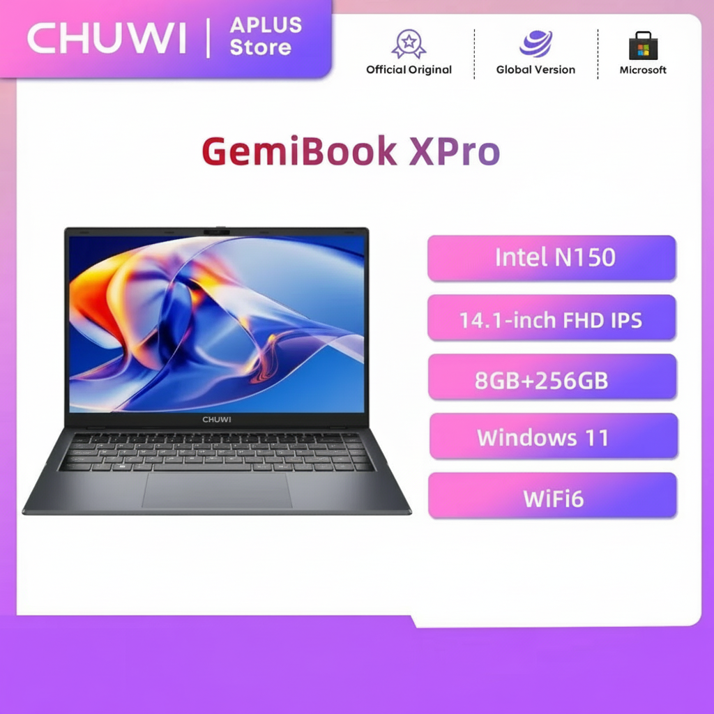 Ноутбук Chuwi GemiBook X pro, 15.6", 16/512ГБ, N150, Intel UHD, Windows