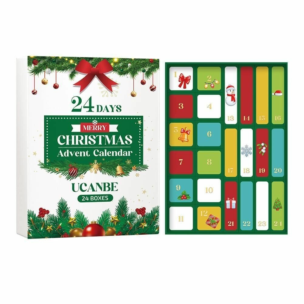 Подарочный набор Адвент календарь с уходовой косметикой для лица, волос и тела