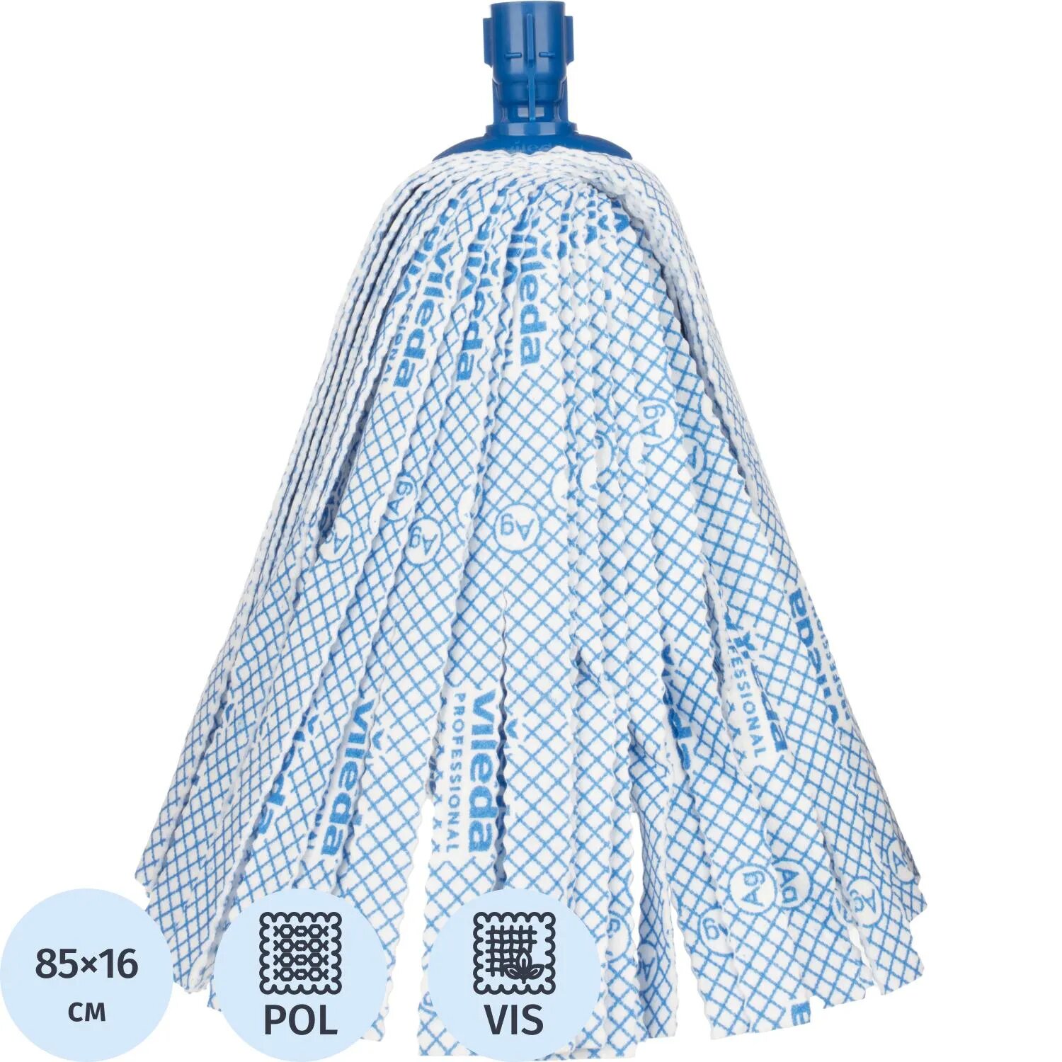 Насадка МОП Vileda Professional Супермоп антибак 33см 125гр бел/син 137908