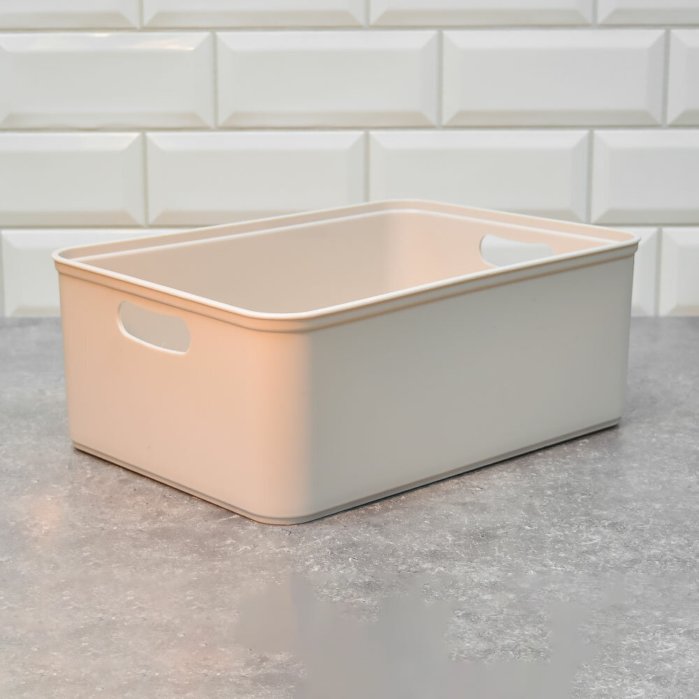 Корзина 7.5л 324*232*121мм "Agraba", платина