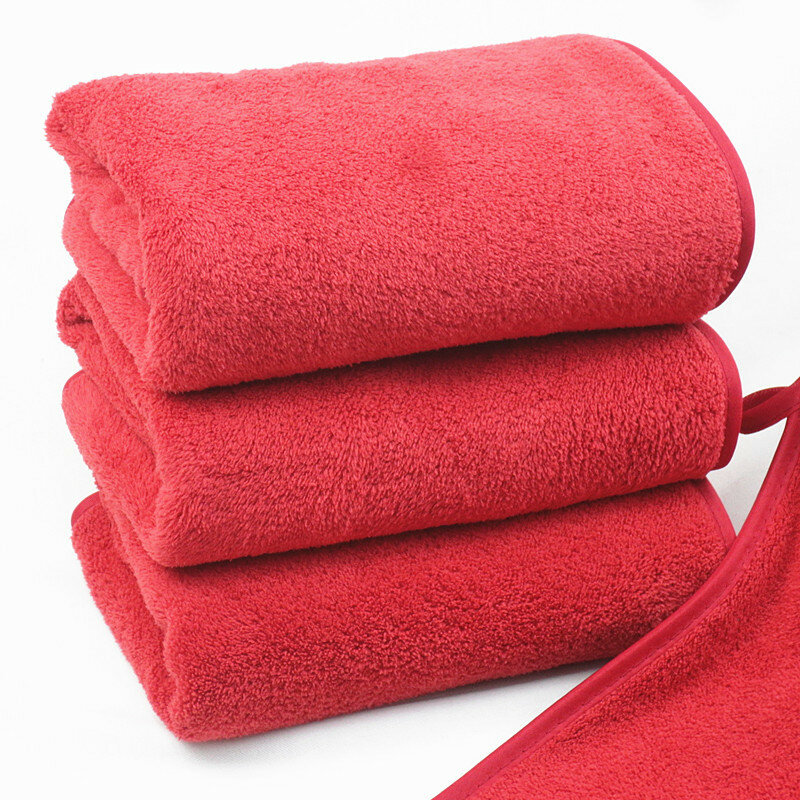 Бордовое полотенце без слов возвратного подарка, подарочное полотенце с вышитыми словами, бордовое коралловое бархатное