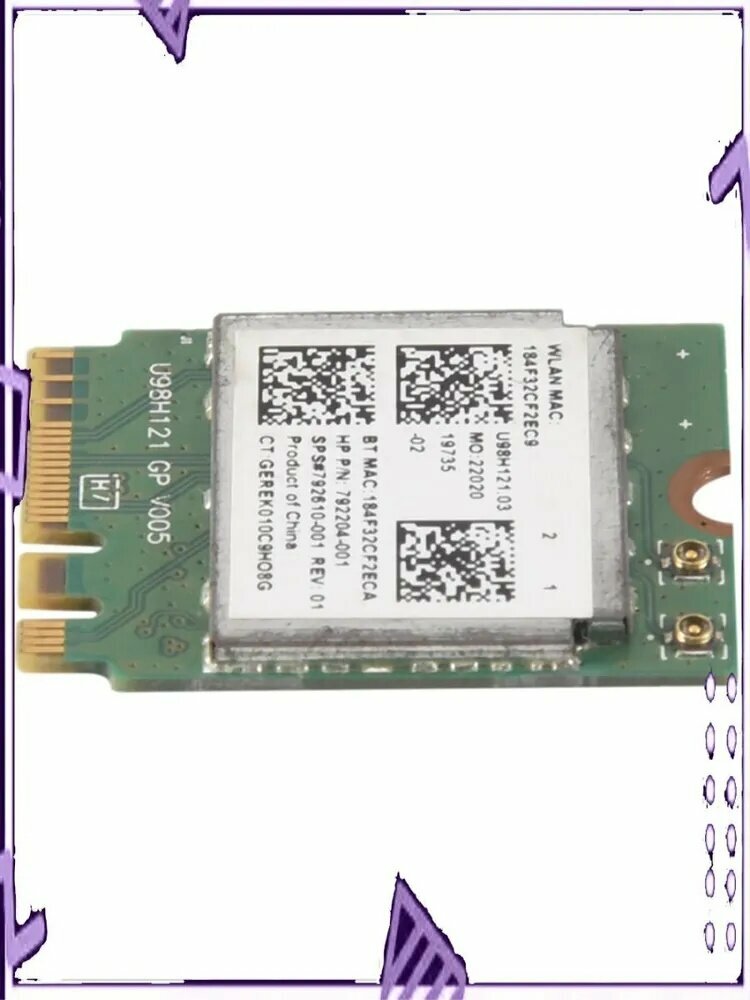 (B J ) Беспроводной адаптер совместим с Realtek RTL8723BE 802.11N WiFi Card Bluetooth 4.0 NGFF 843338-001 300 Мбит/с