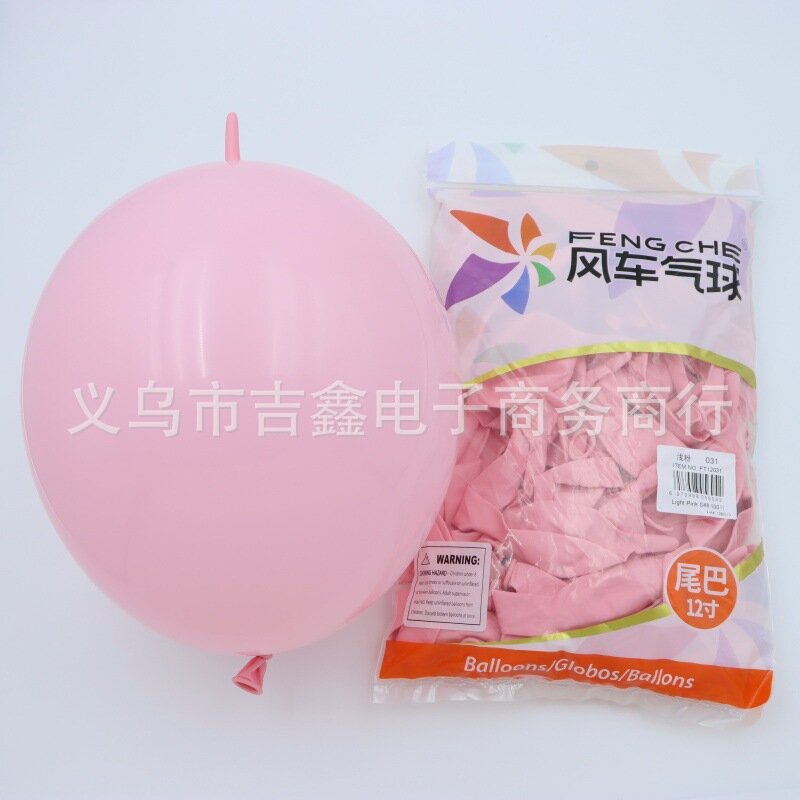 Вертушка 12inch хвостовиков шаров для свадьбы, дня рождения, украшения вечеринки, установка в торговом центре, утолщенные макаронные шары с игольчатым хвостом