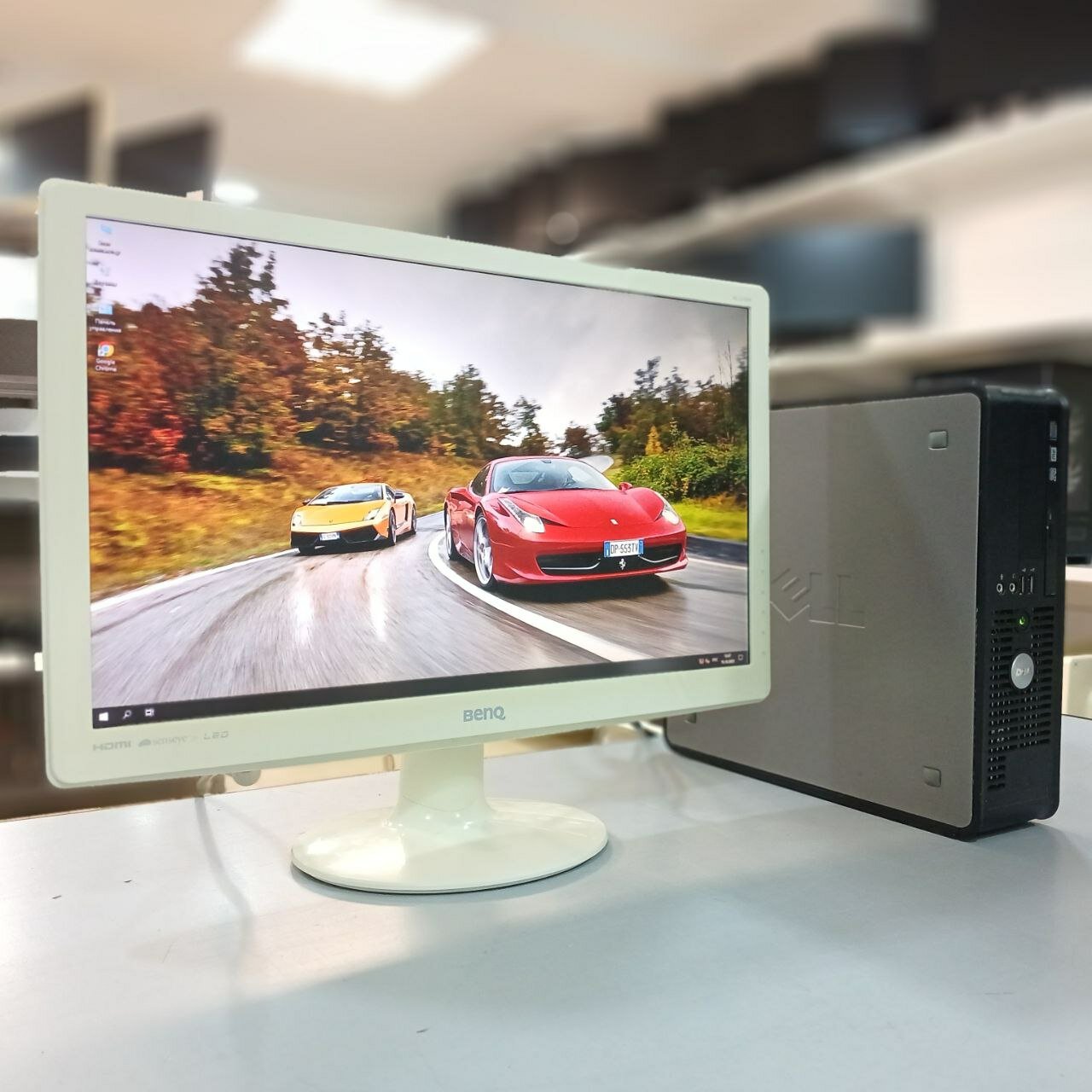 Компьютер Intel 4 ядра, 8 ГБ, SSD 120 ГБ, 22" FullHD монитор, клавиатура и мышь, Wi-Fi