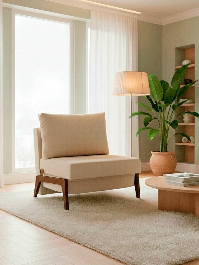 Кресло-кровать Бонус, 88х85см, Слоновая кость