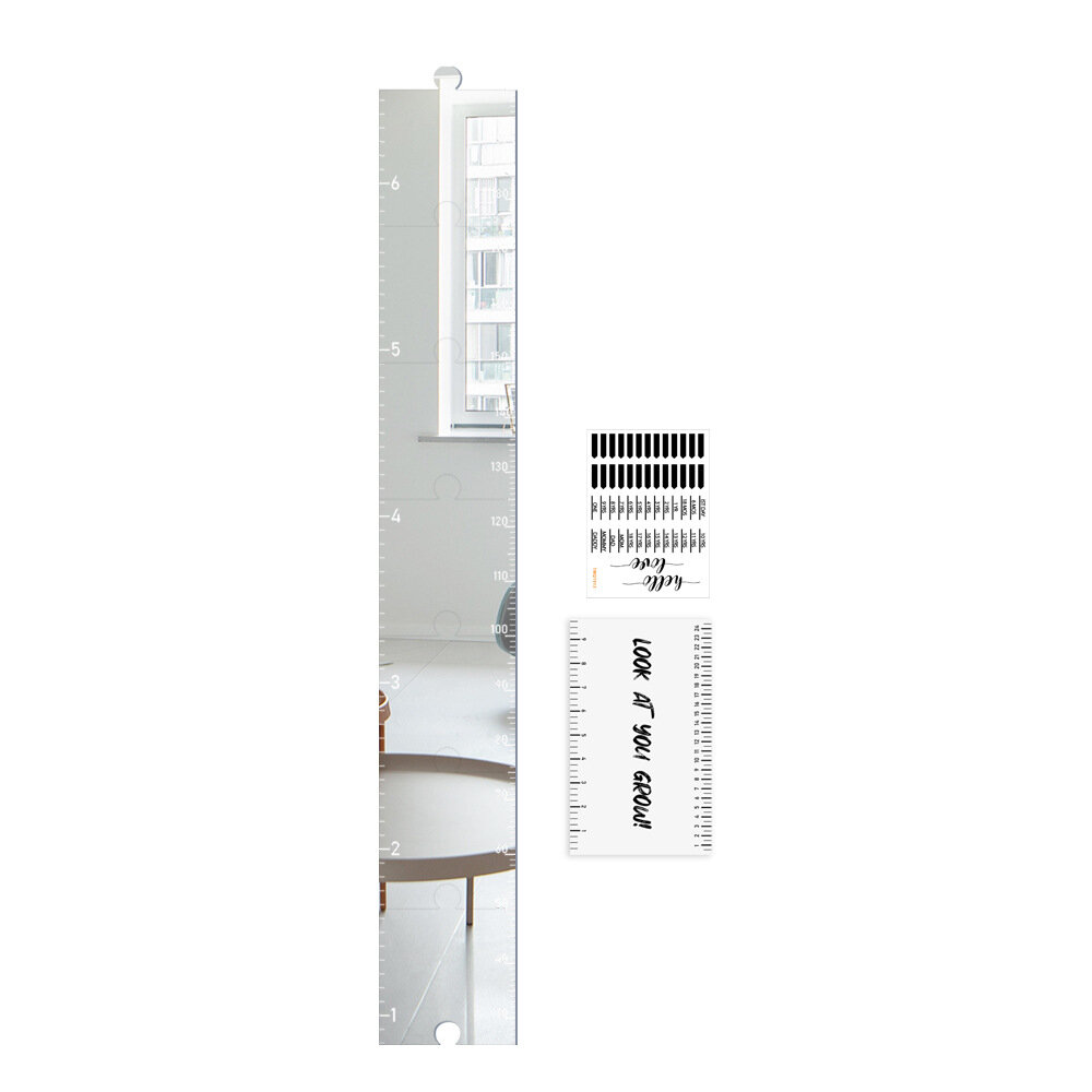 JMU012-017 Акриловая наклейка для измерения роста с УФ-печатью, линейка для роста, самоклеящаяся наклейка для детской комнаты, декор