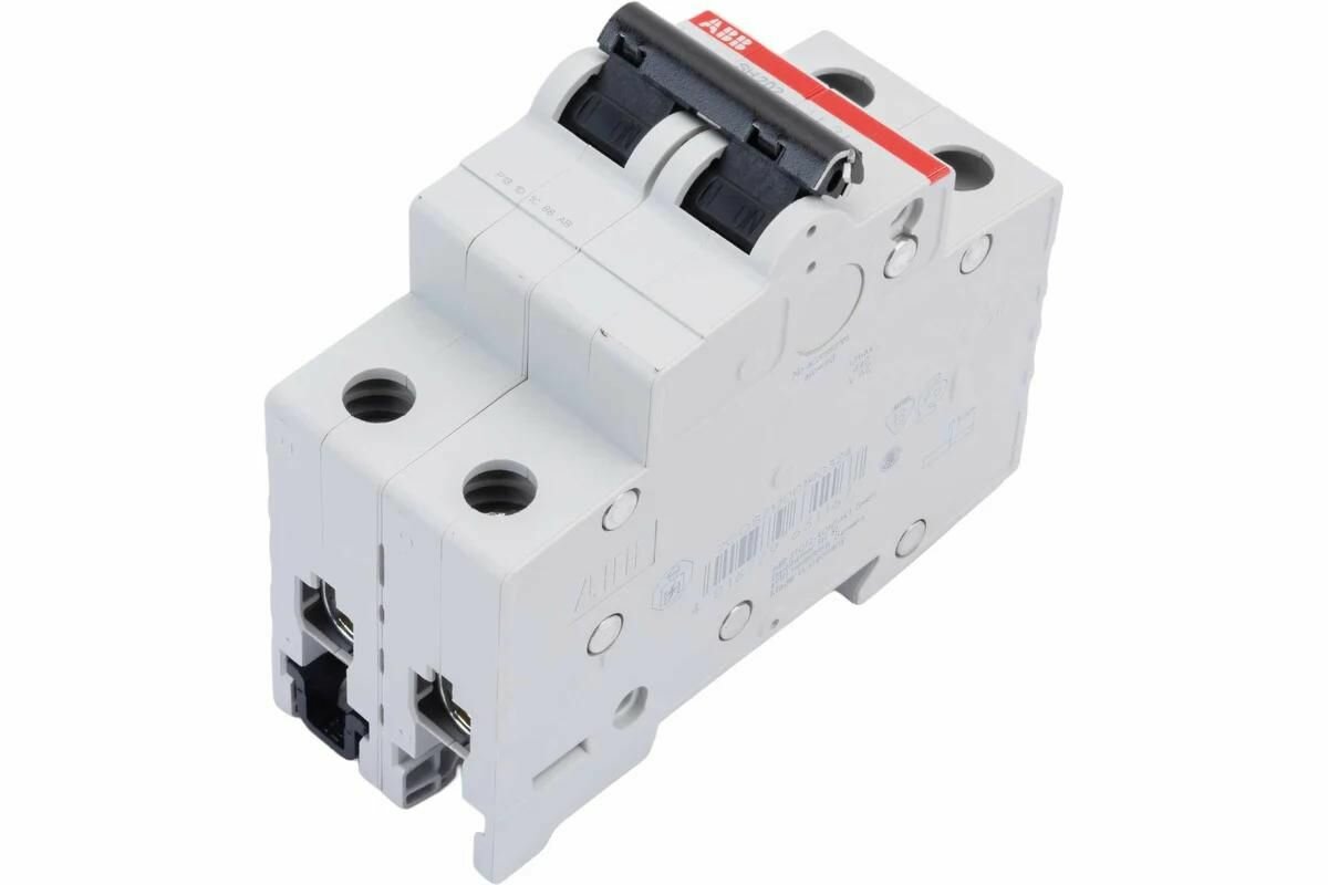 Выключатель автоматический ABB двухполюсный, номинальный ток 32 А, характеристика С, отключающая способность 6 кА