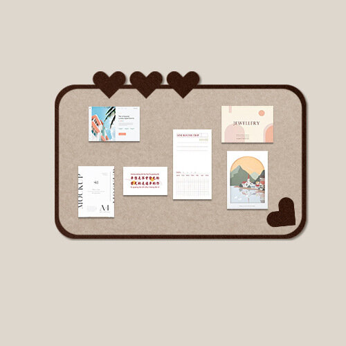 Счастливое сердце Фетровая доска Фотостена Облицовка стен Декорация Гостиная Высококачественное фото на стене