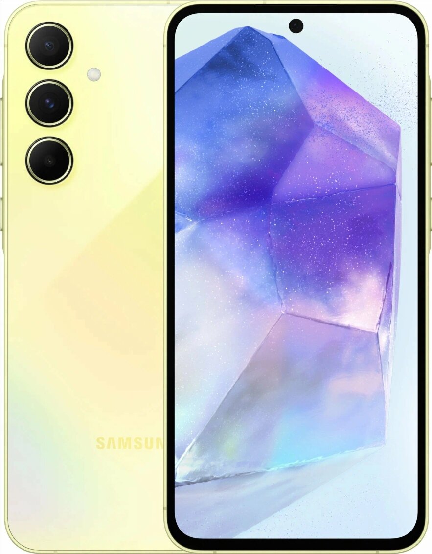 Samsung Смартфон Samsung Galaxy A55 5G 8/128GB (Жёлтый, 8 ГБ, 128 ГБ)