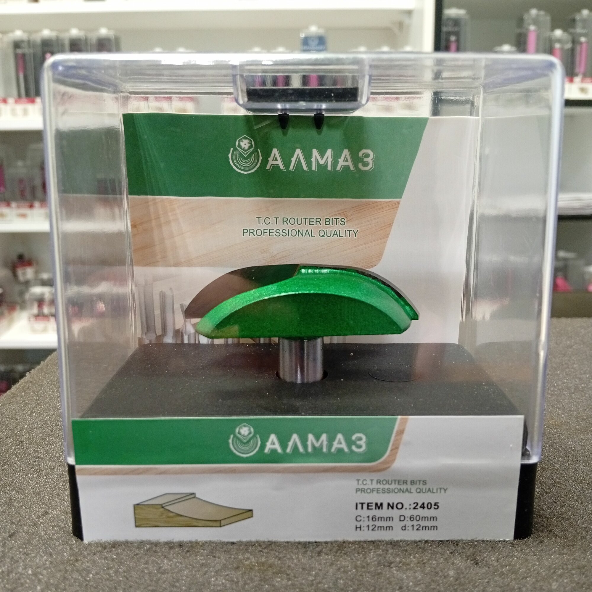 Фреза для фрезеровки фасадов ( псевдофиленка ) алмаз 2405 D:60mm I:12mm d:12mm