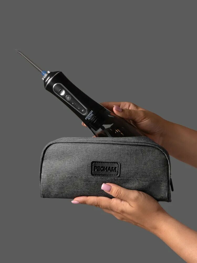 Ирригатор для полости рта портативный Active PC-2001, 6 насадок с кейсом и дорожным чехлом