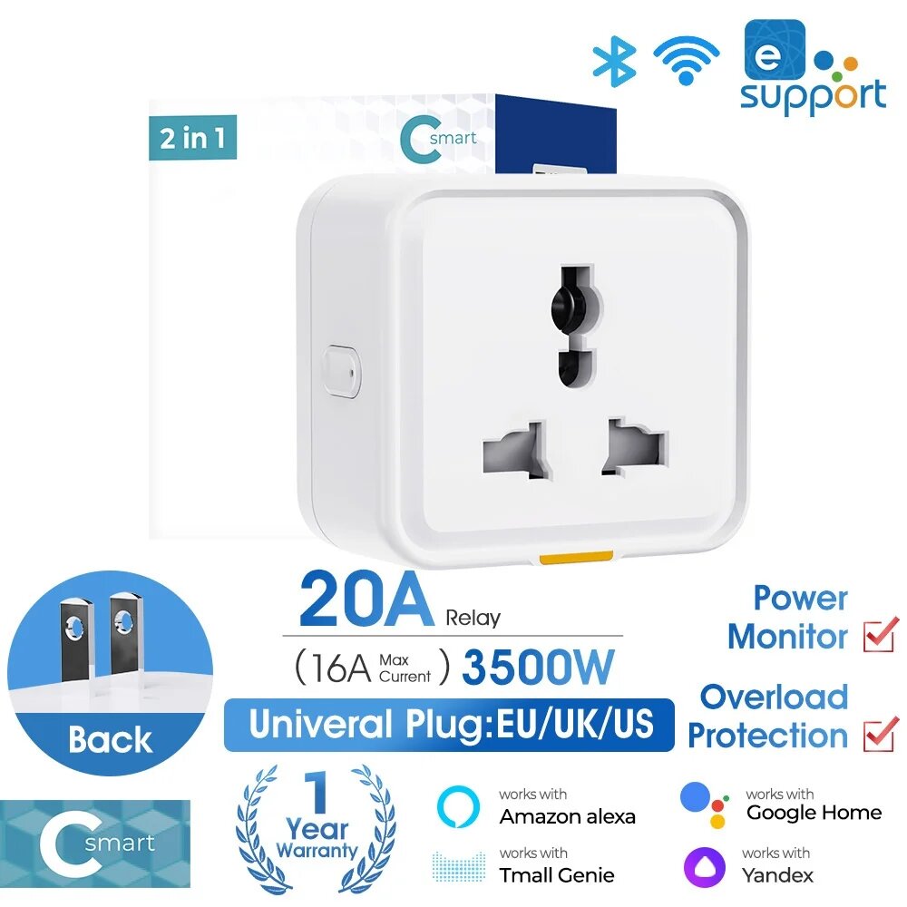 Ewelink 16A умная розетка Wi-Fi US Plug