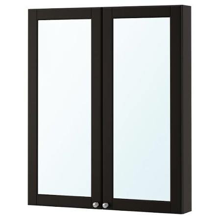 Зеркальный шкаф С 2 дверцами, кашён темно-серый 80X14X96 СМ IKEA годморгон 103.995.94