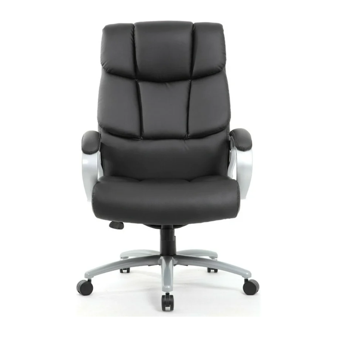 Кресло компьютерное Brabix Blocks HD-008, нагрузка до 200 кг, механизм качания, газлифт, экокожа, серый