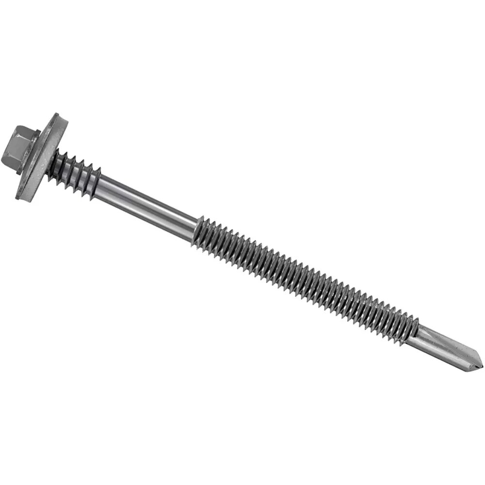 Саморез для крепления сэндвич-панелей Евразия 6.3/5.5x105 мм, 250 шт, шестигранная головка, внешний шлиц, оцинкованное