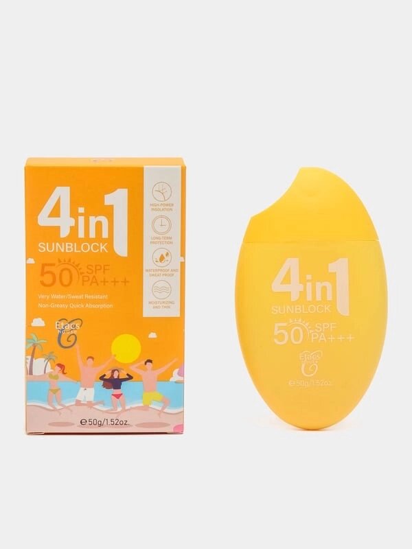 Солнцезащитный крем от загара для лица и тела, увлажняющий, ухаживающий, SPF 50 РА+++