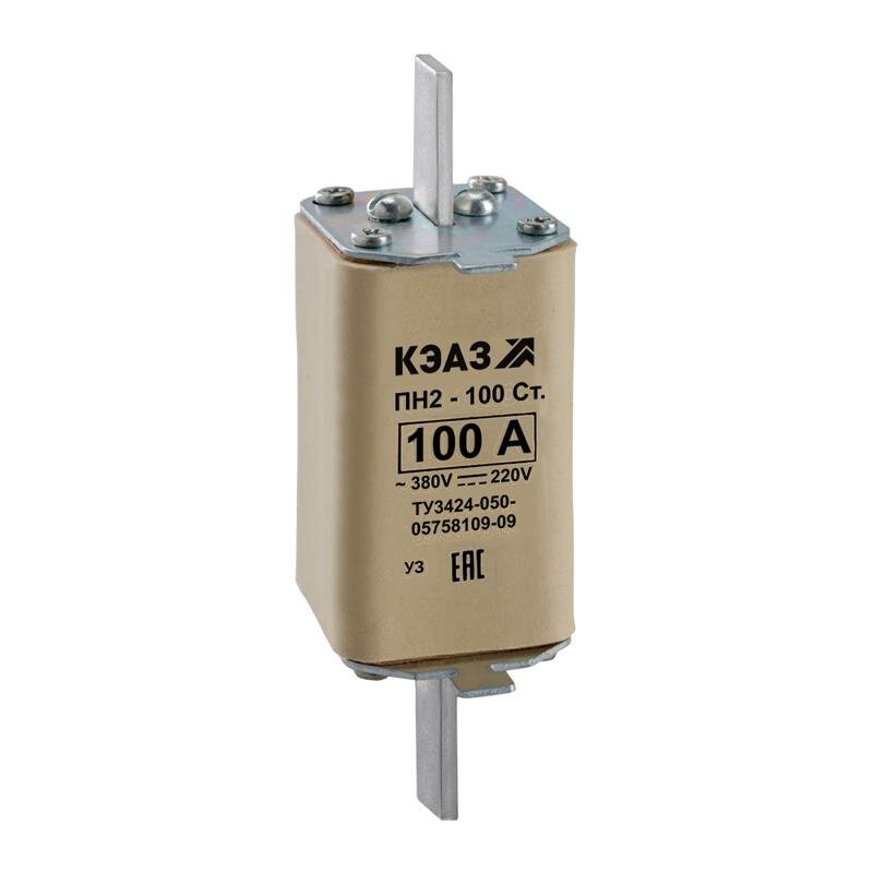 Вставка плавкая КЭАЗ ПН2 100 С, номинальный ток 40А, У3