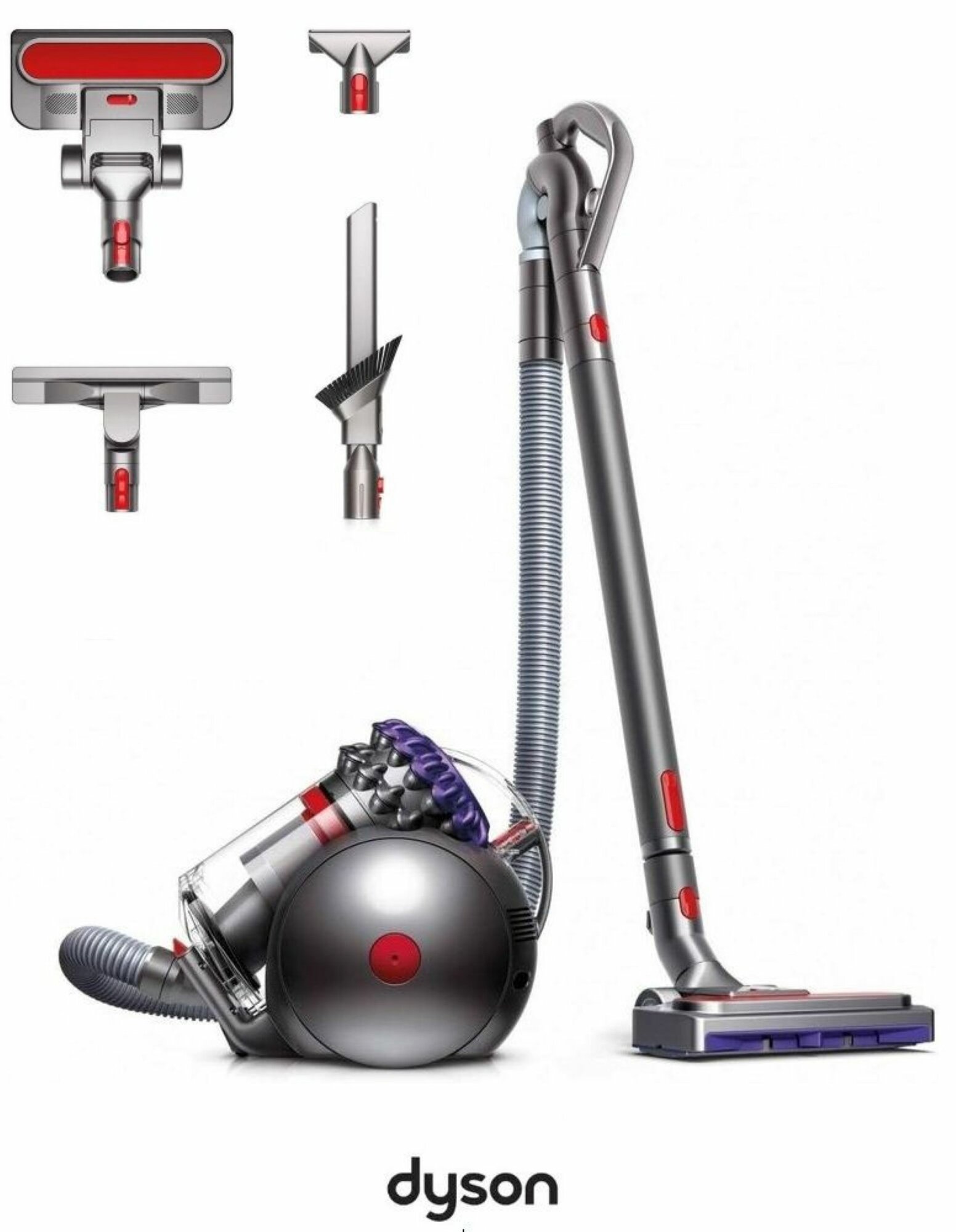 Пылесос Dyson Cinetic Big Ball Parquet 2 CY28, Фиолетовый/Серебристый