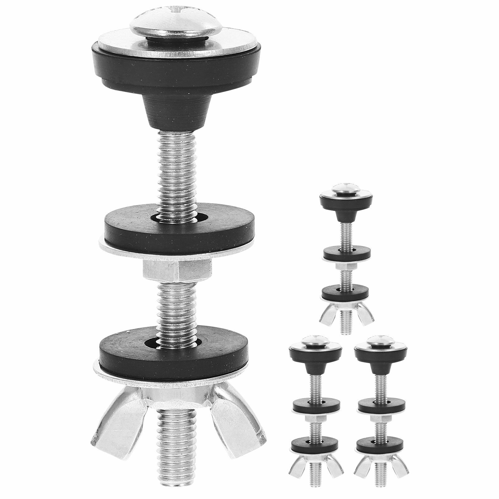 Комплект из 4 нержавеющих болтов для сливного бачка унитаза из стали 304, с шайбами, для ремонта санузла