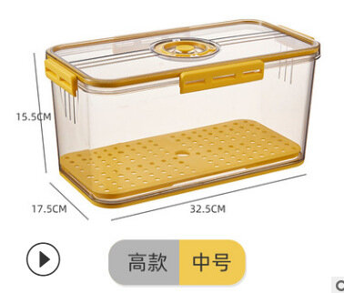 Контейнер для хранения в холодильнике, пластиковый органайзер для кухни, таймер, морозильник, пищевой PET, герметичный, большой объем, прозрачный контейнер для сохранения свежести