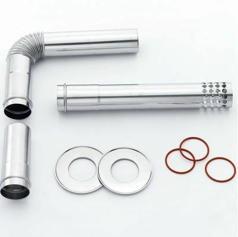 Комплект дымохода D75*500 мм, NAVIEN для напольных котлов GA / GST / LST