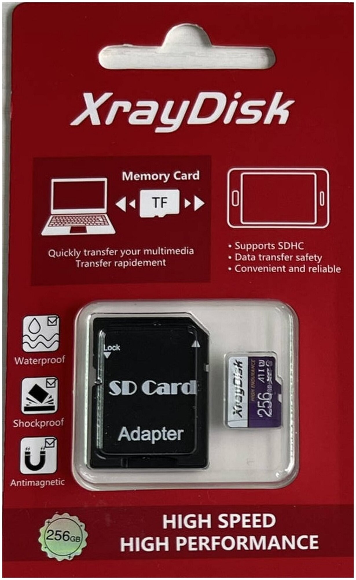 Карта памяти Micro SD 256 Gb Class 10, UHS-1U3 R/W 90/65Mb/s