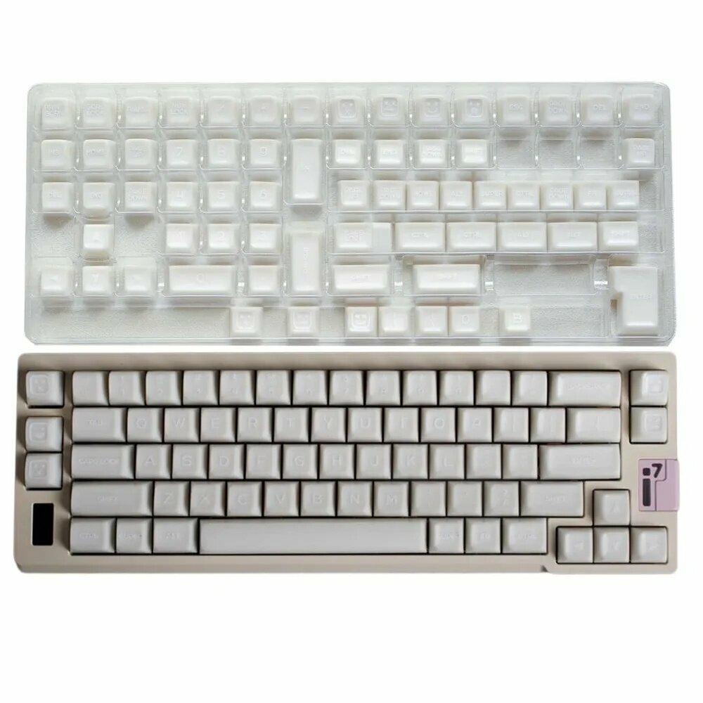 (142 клавиши) двухцветные литьевые полупрозрачные белые мраморные колпачки клавиш SA