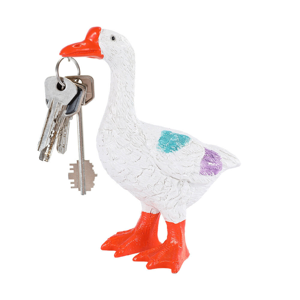 Набор имитации большого белого гуся, креативная статуэтка животного, резиновая поделка, декор для сада и газона, подарок