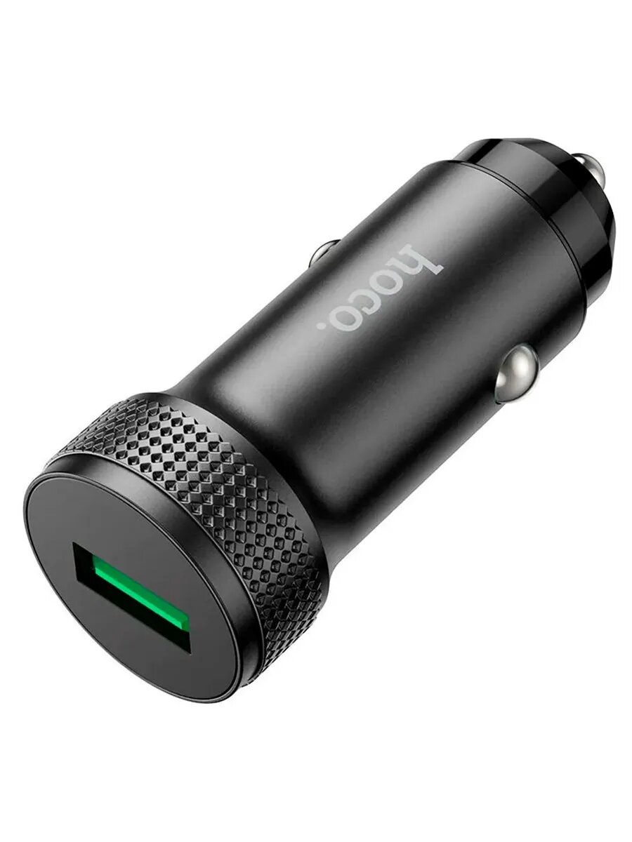Автомобильное зарядное устройство Hoco Z49A (QC 3.0 18W) 1USB, черный / быстрая зарядка в прикуриватель