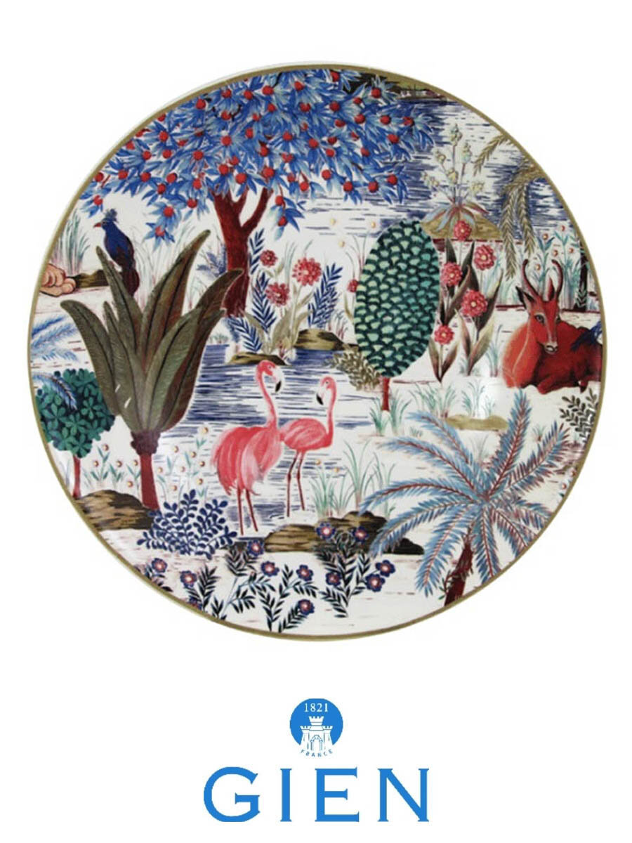 Набор тарелок глубоких Gien Le Jardin Du Palais 22 см, 4 шт, фаянс, коллекция Le Jardin Du Palais