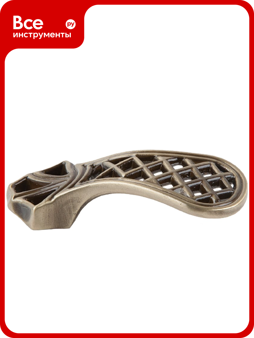 Ручка‑кнопка KERRON античная бронза RK‑041 BA, из ЦАМ, матовое покрытие, ретро стиль с лепниной для корпусной мебели