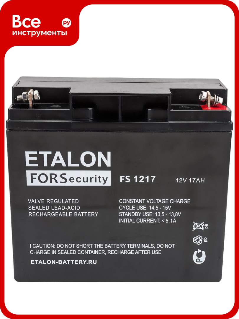 Аккумулятор ETALON FS 1217 (12 В, 17 Ач) Etalon Battery 00-00006441