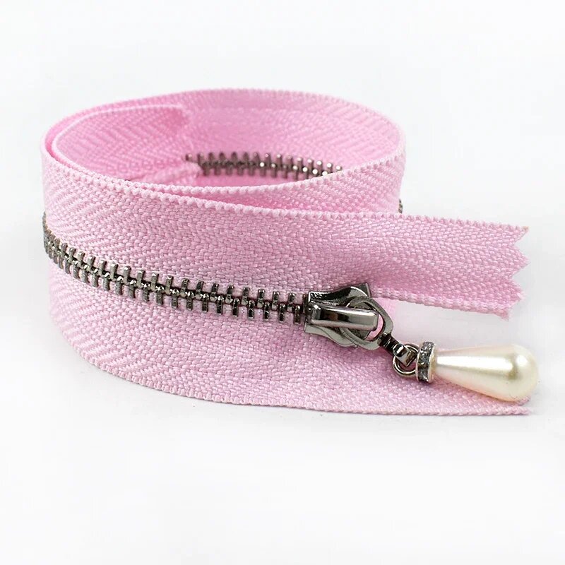 Meetee 3# металлические молнии 15/18/20/25/30 см Розовый, ZA032-PinkxS, 18cm