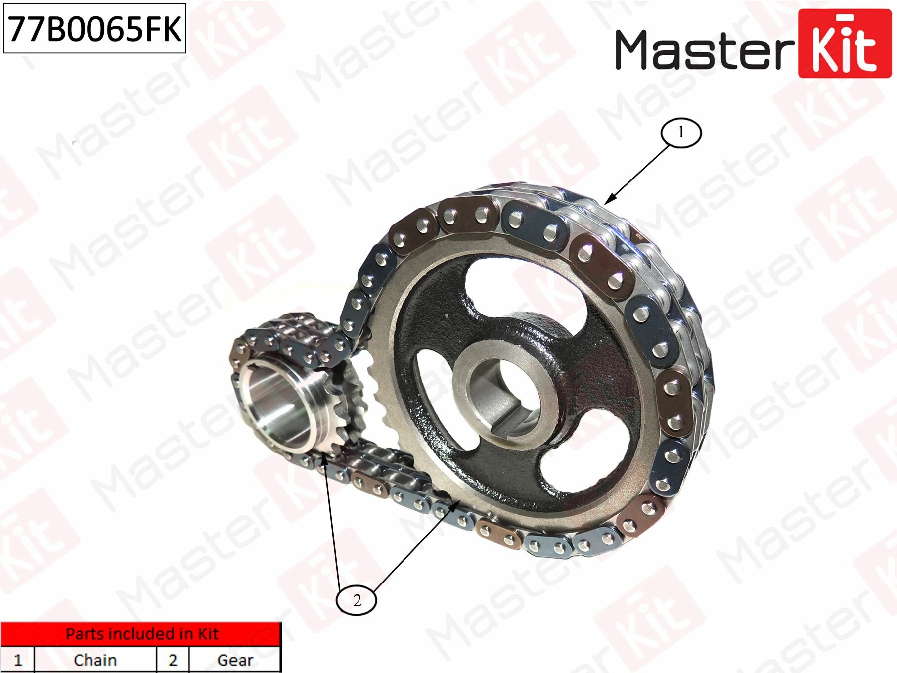 Комплект цепи ГРМ Skoda Felicia 1.3 AMH.AMJ.AMG 93-01 MasterKit 77B0065FK