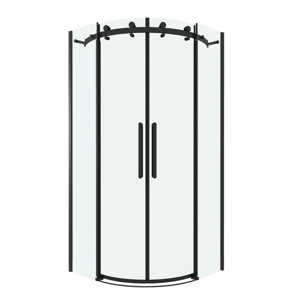 Душевой уголок Grossman Classic 301. K33.04.1010.21.00 стеклянный, черный, 100x100, раздвижной