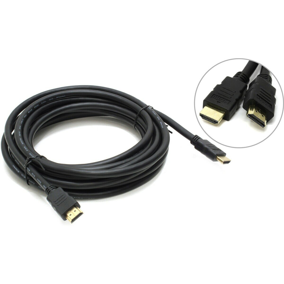 Шнур соединительный HDMI 5.0 m VCOM VHD6000D-5M черный версия 1.4
