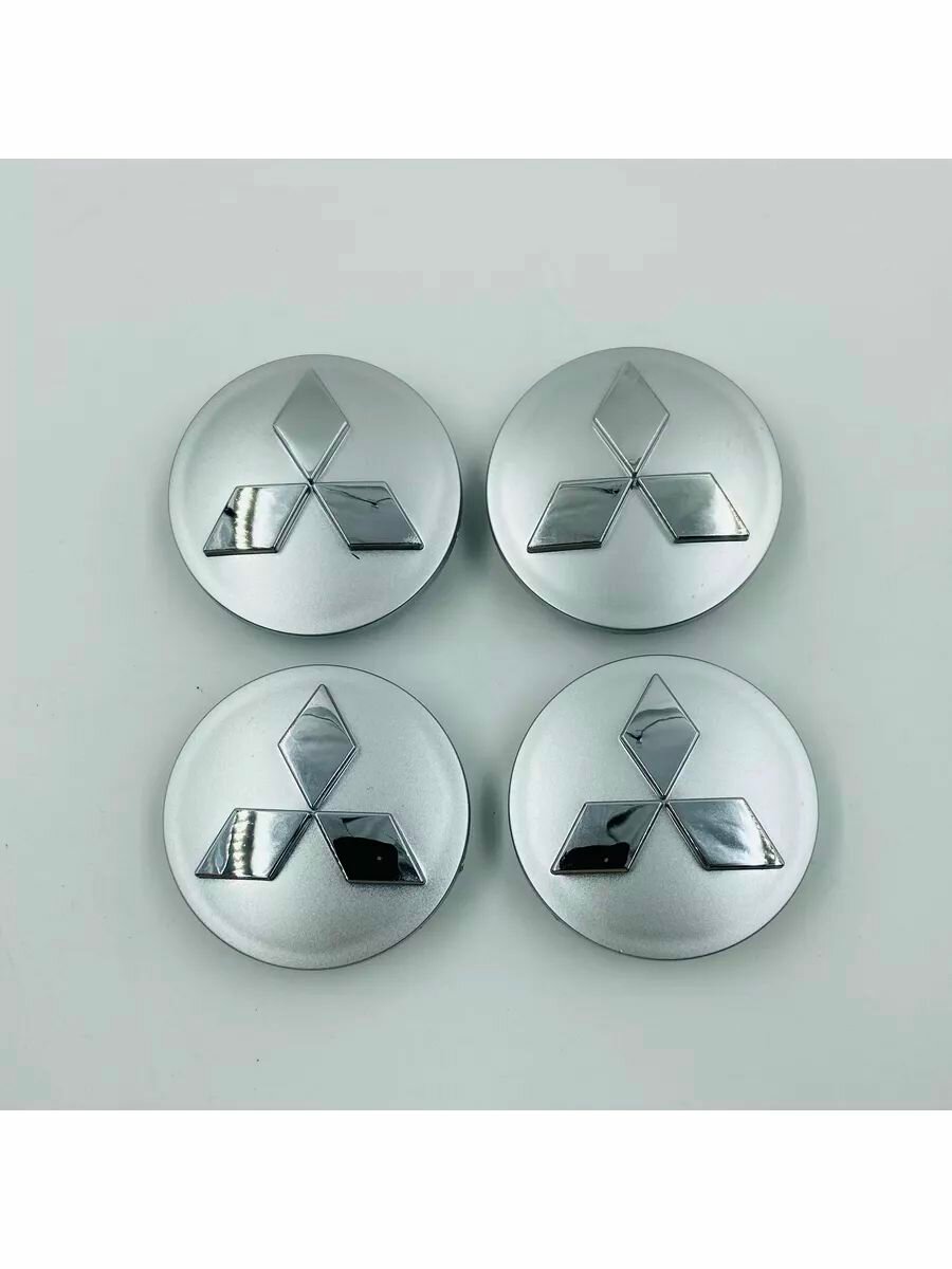 Колпачки на литые диски с эмблемой Mitsubishi 60 мм 4 шт