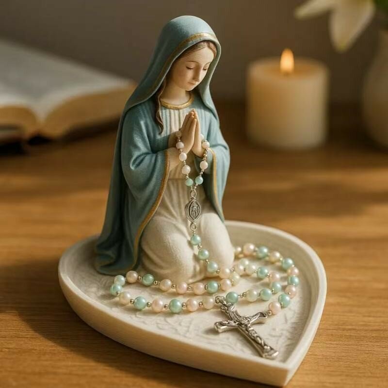 Virgin Mary Jewelry Stand Ювелирные стеллажи Домашний стол Украшения из смолы
