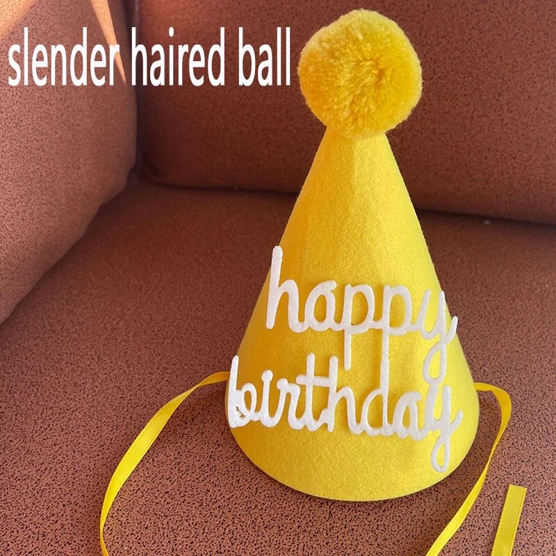 Фетровые конические шляпки-бантики для дня рождения, аксессуары для фотосессий, товары для вечеринок в честь рождения ребенка, милые головные уборы, декор PDMZ006