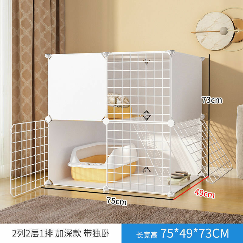Клетка для кошек для домашнего использования, кошачья вилла с туалетом, очень просторная клетка для домашних животных, трехъярусная клетка для кошек, кошачье гнездо