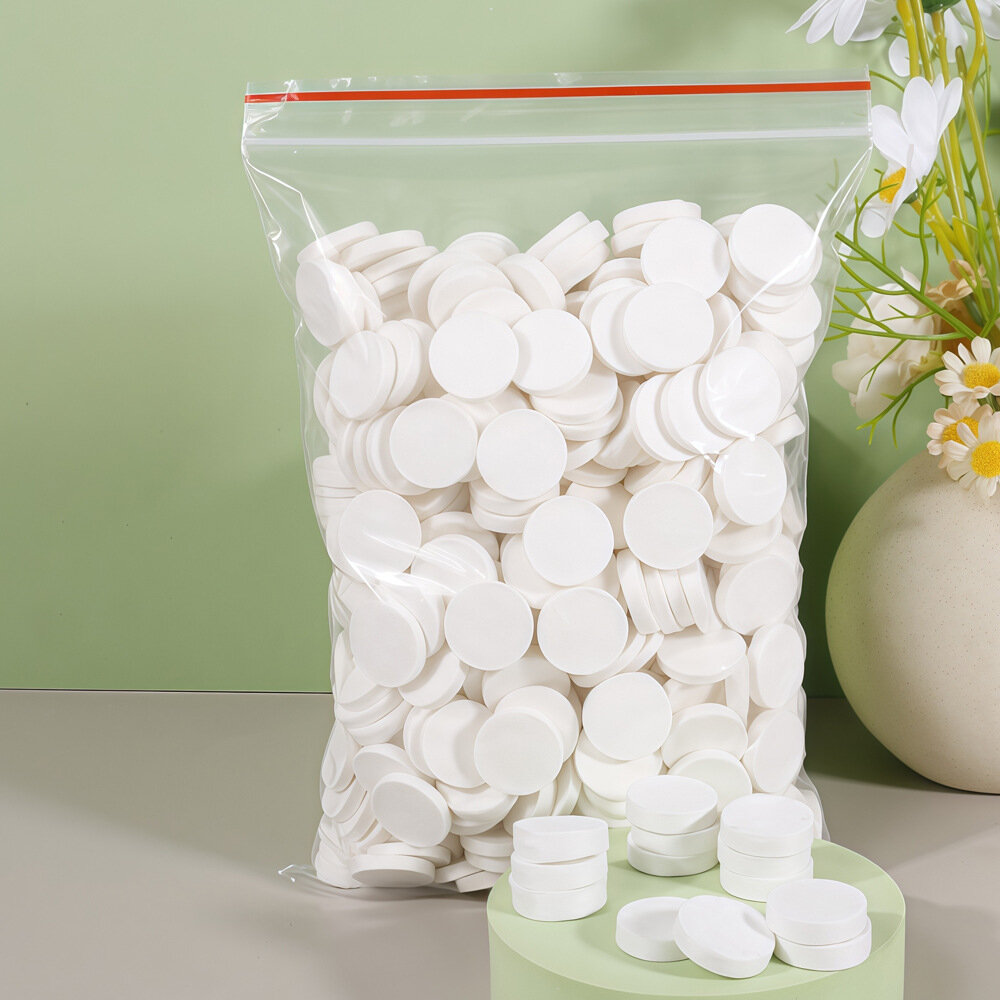 Одноразовые сжатые маски, упаковка 500 штук, чистые хлопковые маски для салонов красоты, влажное применение, ультратонкие шелковые бумажные маски