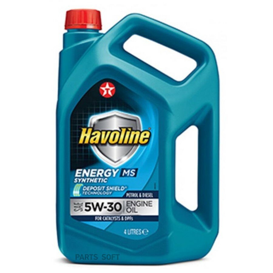 Масло моторное синтетическое Havoline Energy MS SAE 5W30, канистра 4л от официального дистрибьютора, TEXACO, артикул 801735MHE
