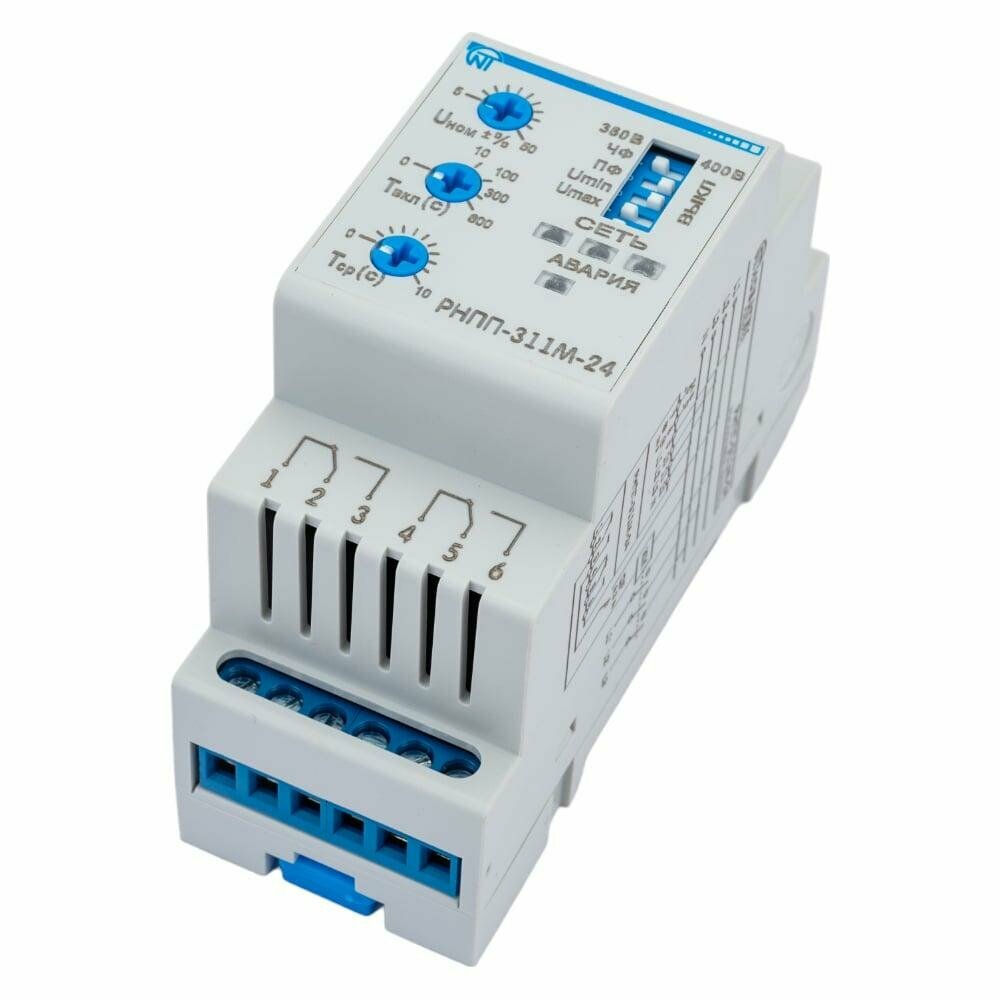 Реле напряжения, перекоса и последовательности фаз Новатек-Электро РНПП-311М-24V 3425602311