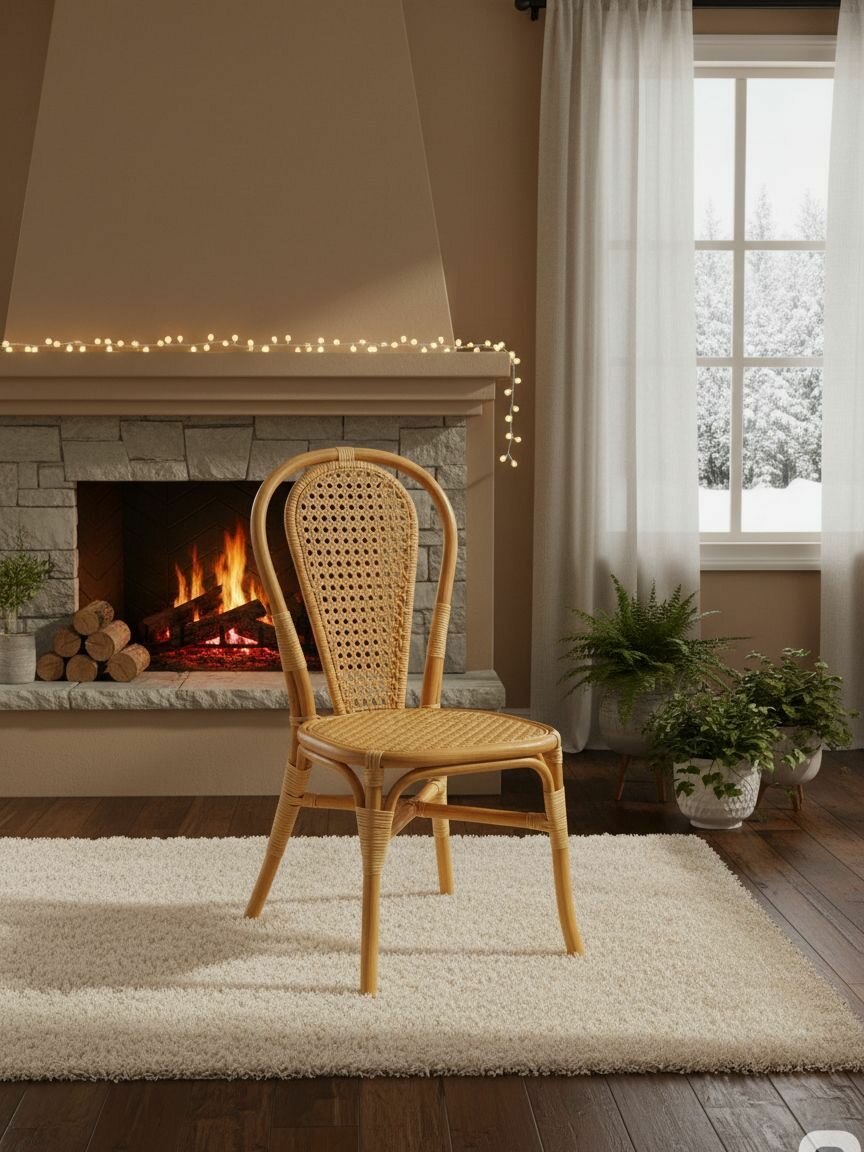 Стул плетеный из натурального ротанга