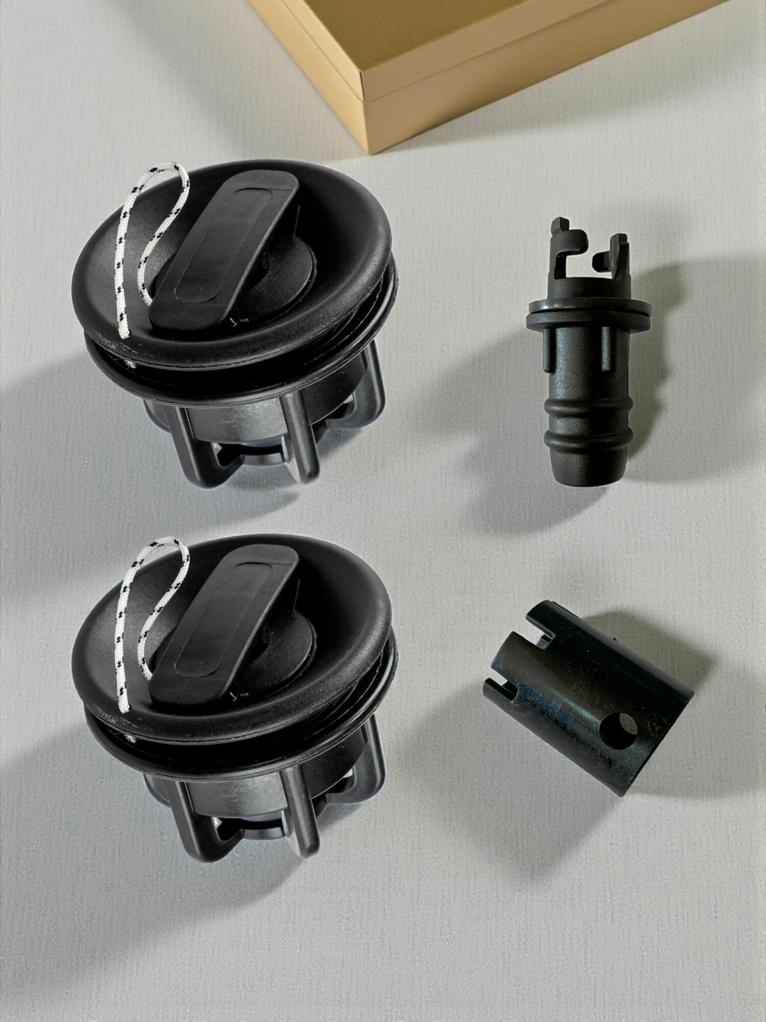 Клапан воздушный для надувной лодки ПВХ 2 шт, ключ и переходник для клапана