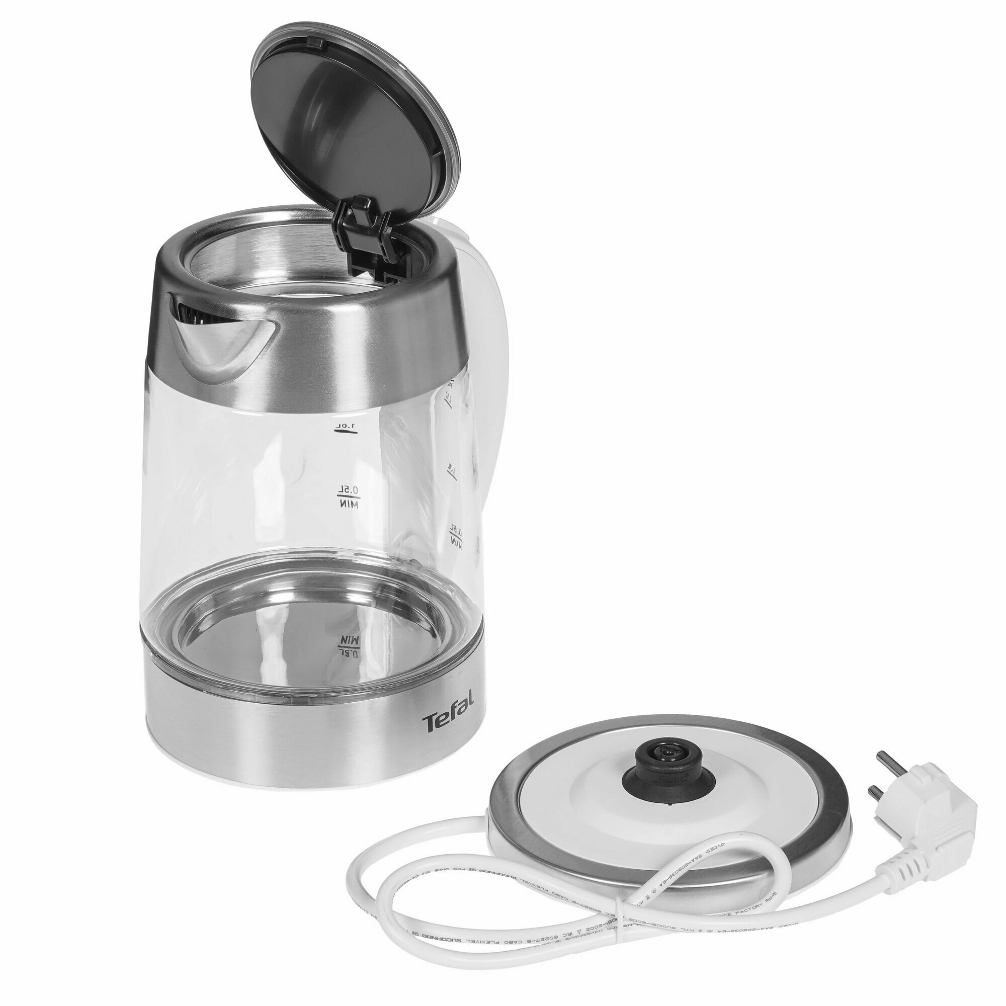 Электрочайник Tefal KI7721, 2200Вт, блокировка крышки, фильтр, индикатор уровня воды