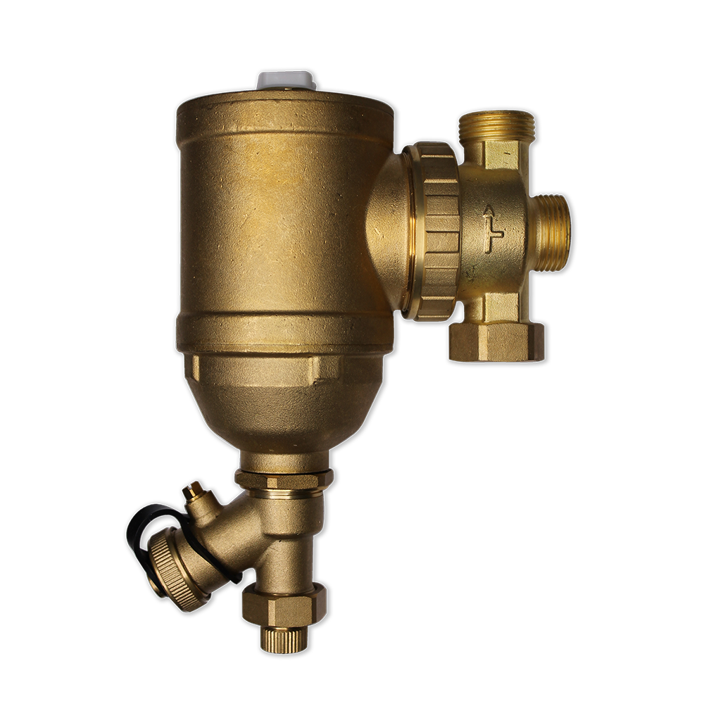 Фильтр дешламатор 1" Geschaften латунный, с магнитным стержнем