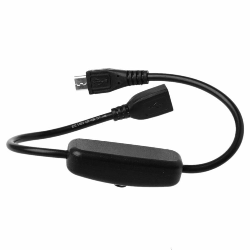 Микро-USB-кабель с выключателем, Черный