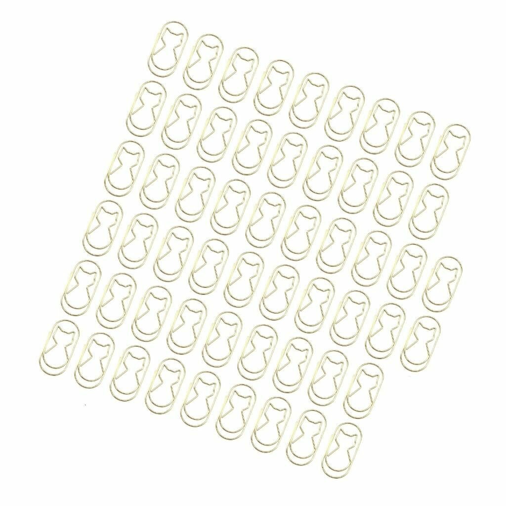 Набор металлических скрепок в виде сердца (56 шт.), - Кошачья скрепка для бумаги